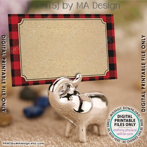 Lumberjack Theme Labels, Red Checker Buffalo Plaid Food Labels Buffet ...