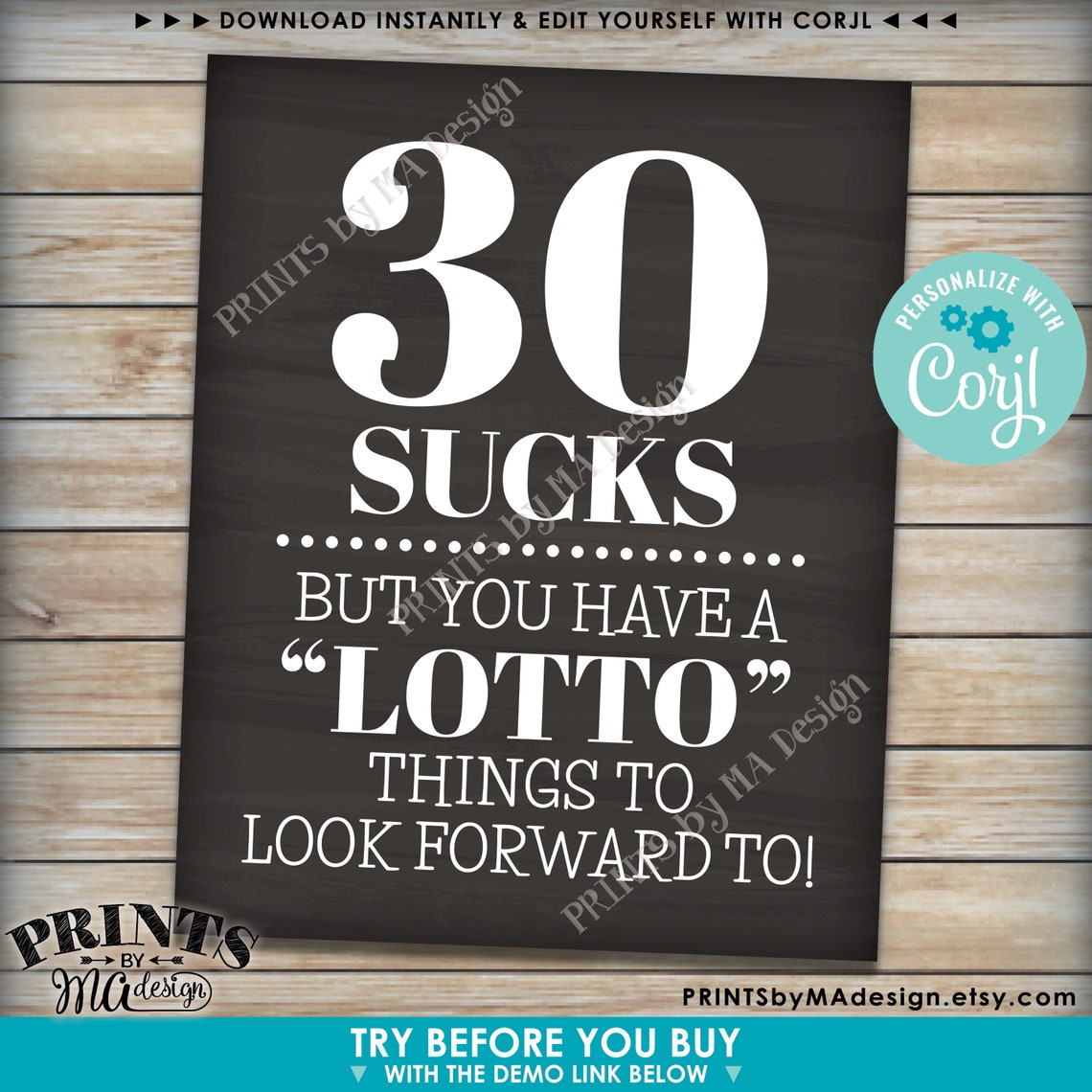 Lottery Birthday Sign Lotto Things to Look Forward To Custom - Etsy