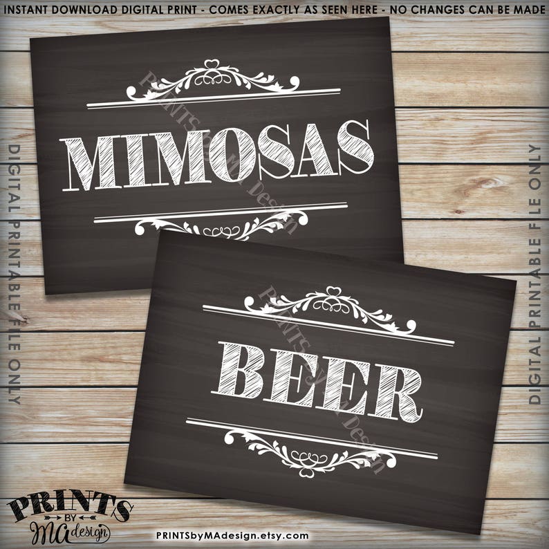 Bar Signs Alcohol Beverage Station Alcoholic Drinks Beer - Etsy