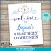 First Communion Welcome Sign, First Holy Communion, First Eucharist ...