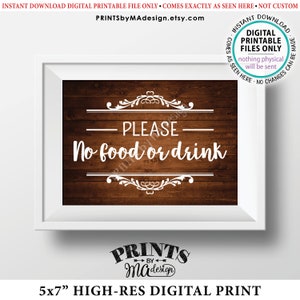 Please No Food or Drink Sign, No Food Sign, Keep Food Out, Rules for ...