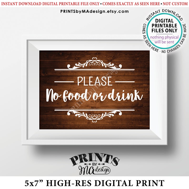 Please No Food or Drink Sign No Food Sign Keep Food Out | Etsy