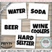 Beverage Signs, Drink Station Bundle Package, Soda, Water, Beer, Wine ...