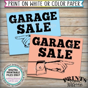 Garage Sale Signs, Garage Sale This Way, Yard Sale, Two PRINTABLE 8x10 ...