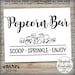 Popcorn Bar Sign, Popcorn Toppings, Popcorn Directions, Wedding ...