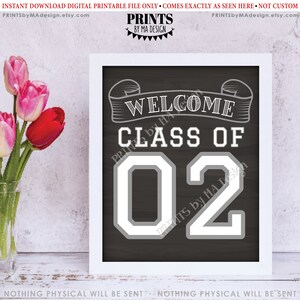 Class of 2002 Sign, Welcome Class of '02 Reunion Decoration, Chalkboard ...