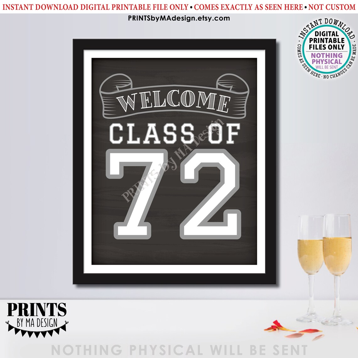 Class of 1972 Sign Welcome Class of '72 Reunion - Etsy