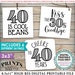 40th Birthday Party Candy Signs Candy Bar 40 is Cool Beans - Etsy