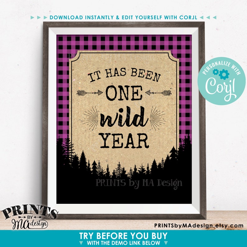 It Has Been One Wild Year Lumberjack First Birthday Party | Etsy