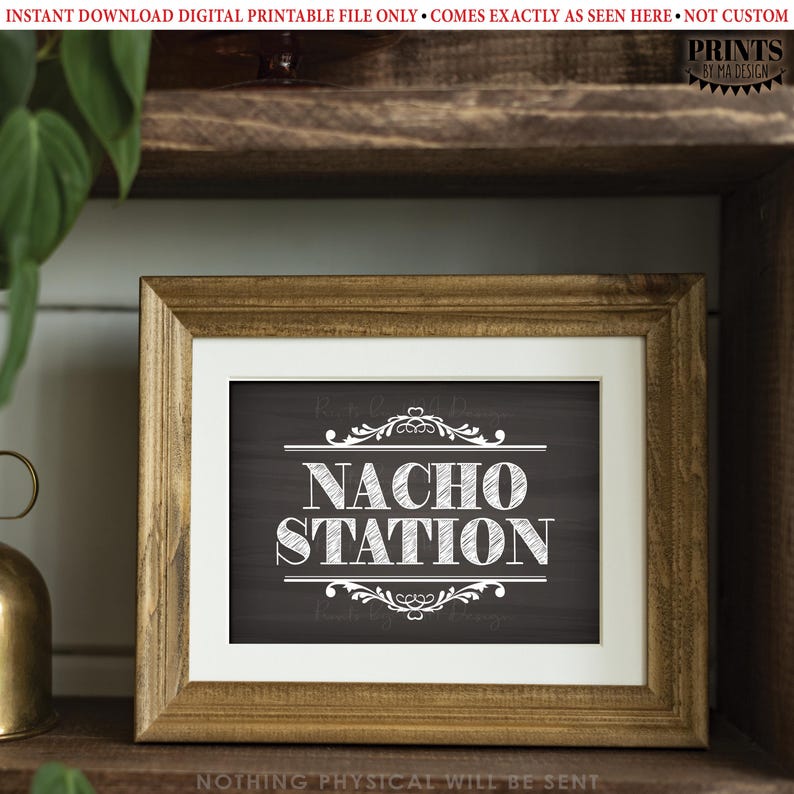 Nacho Station Sign, Mexican Food, Graduation, Wedding Rehearsal ...