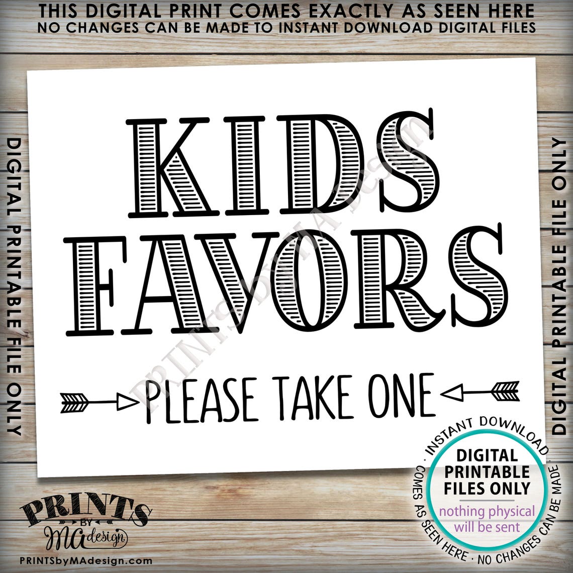 Kids Favors Sign Please Take One Wedding Reception Activities - Etsy