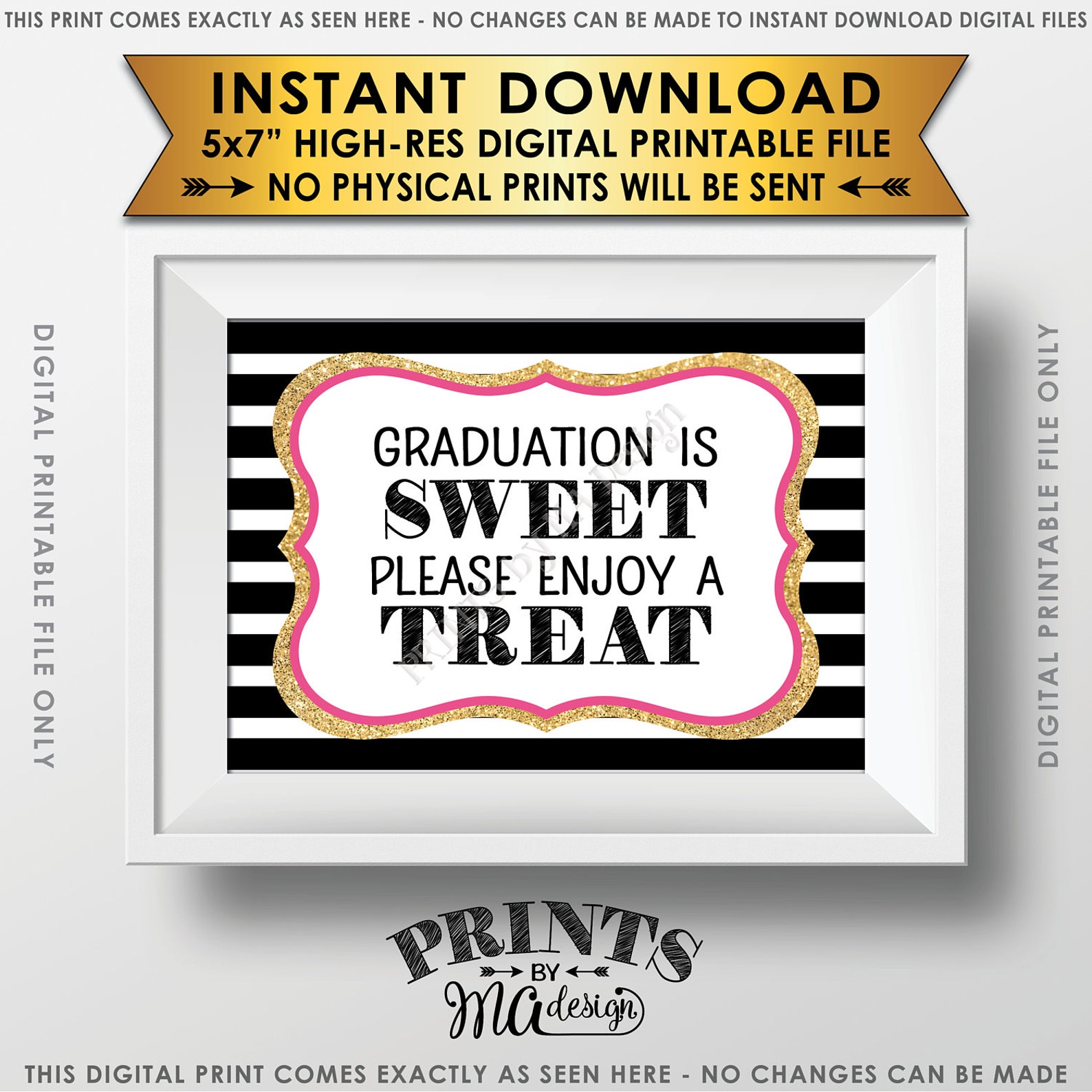 Graduation is Sweet Please Enjoy Some a Treat, Sweet Treat Graduation ...