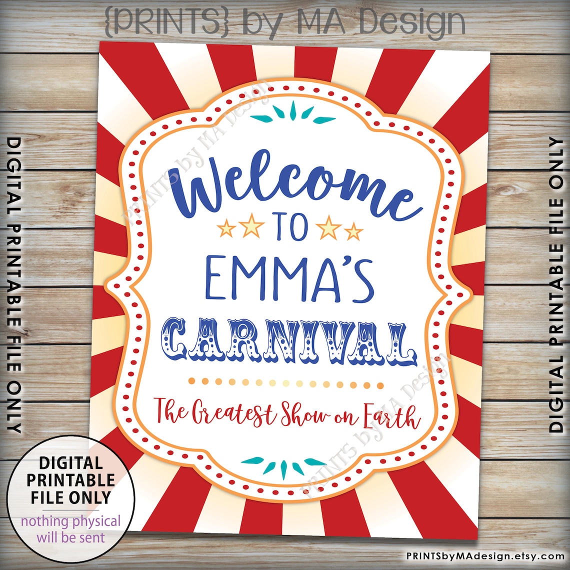 Carnival Welcome Sign Welcome to the Carnival Theme Party | Etsy