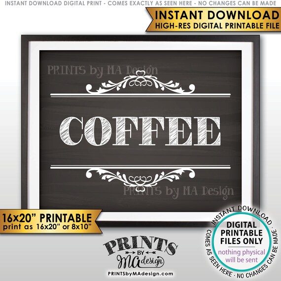 Coffee Sign Coffee Station Coffee Bar Sign Wedding Bridal - Etsy