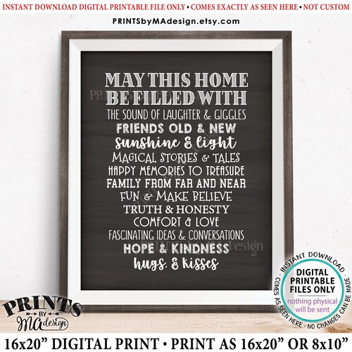 May This Home Be Filled With Extra Large Farmhouse Sign - Etsy