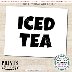 Beverage Signs, Drink Station Bundle Package, Coffee, Tea, Iced Tea ...