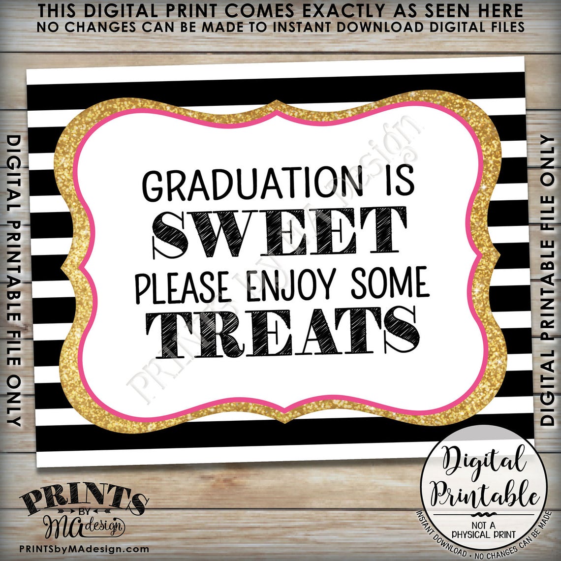Graduation is Sweet Please Enjoy Some Treats, Sweet Treats Graduation ...