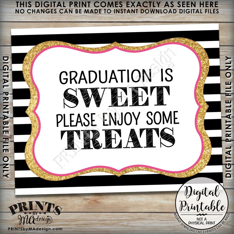 Graduation is Sweet Please Enjoy Some Treats Sweet Treats - Etsy