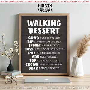 Walking Dessert Sign, Bag of Cookies, Pudding, Sweet Treat, Birthday ...