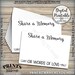 Share a Memory Card Share Memories Write a Memory Please - Etsy