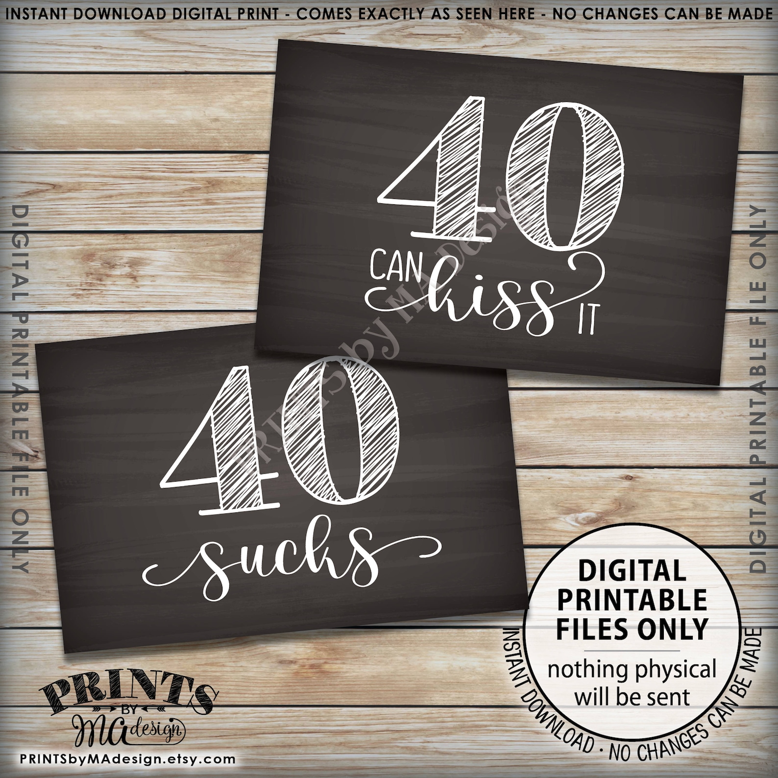 40th Birthday Signs, 40 Sucks 40 Rocks 40 Blows 40 Can Kiss It ...