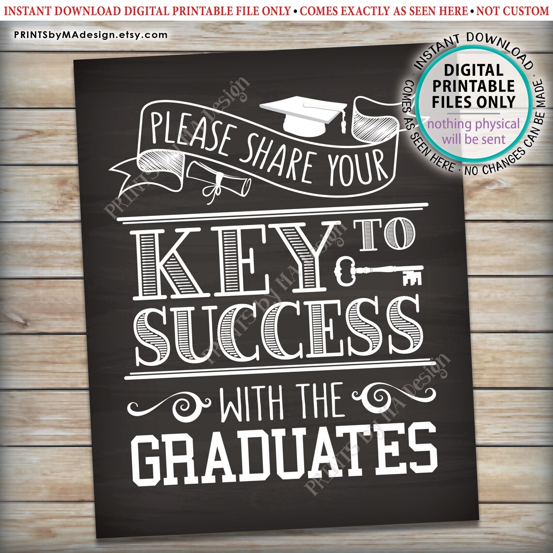 Key to Success Sign Please Share Your Key to Success With the - Etsy