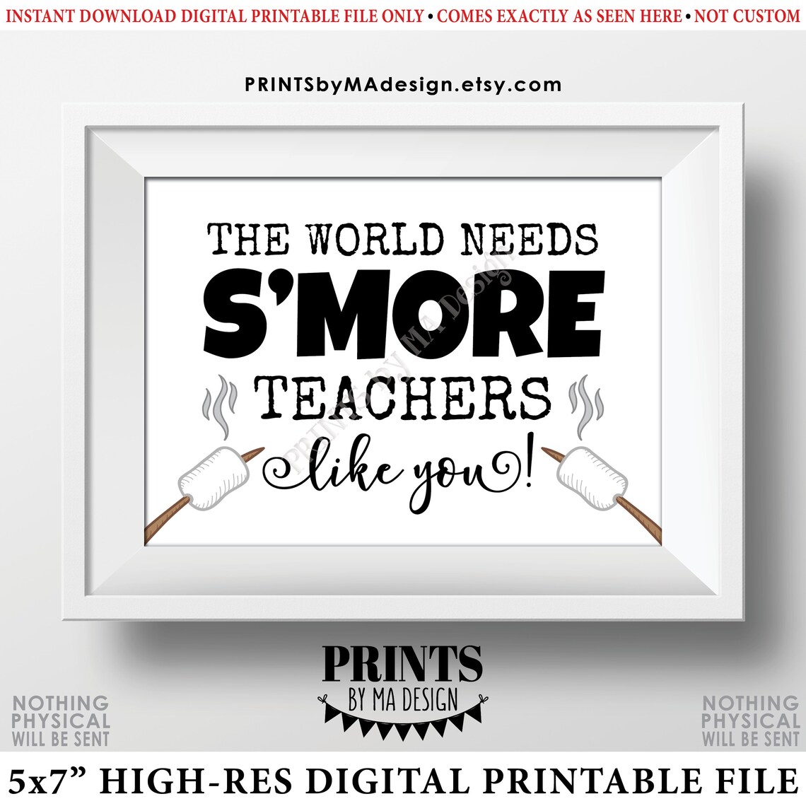 Teacher Appreciation S'mores Sign the World Needs | Etsy