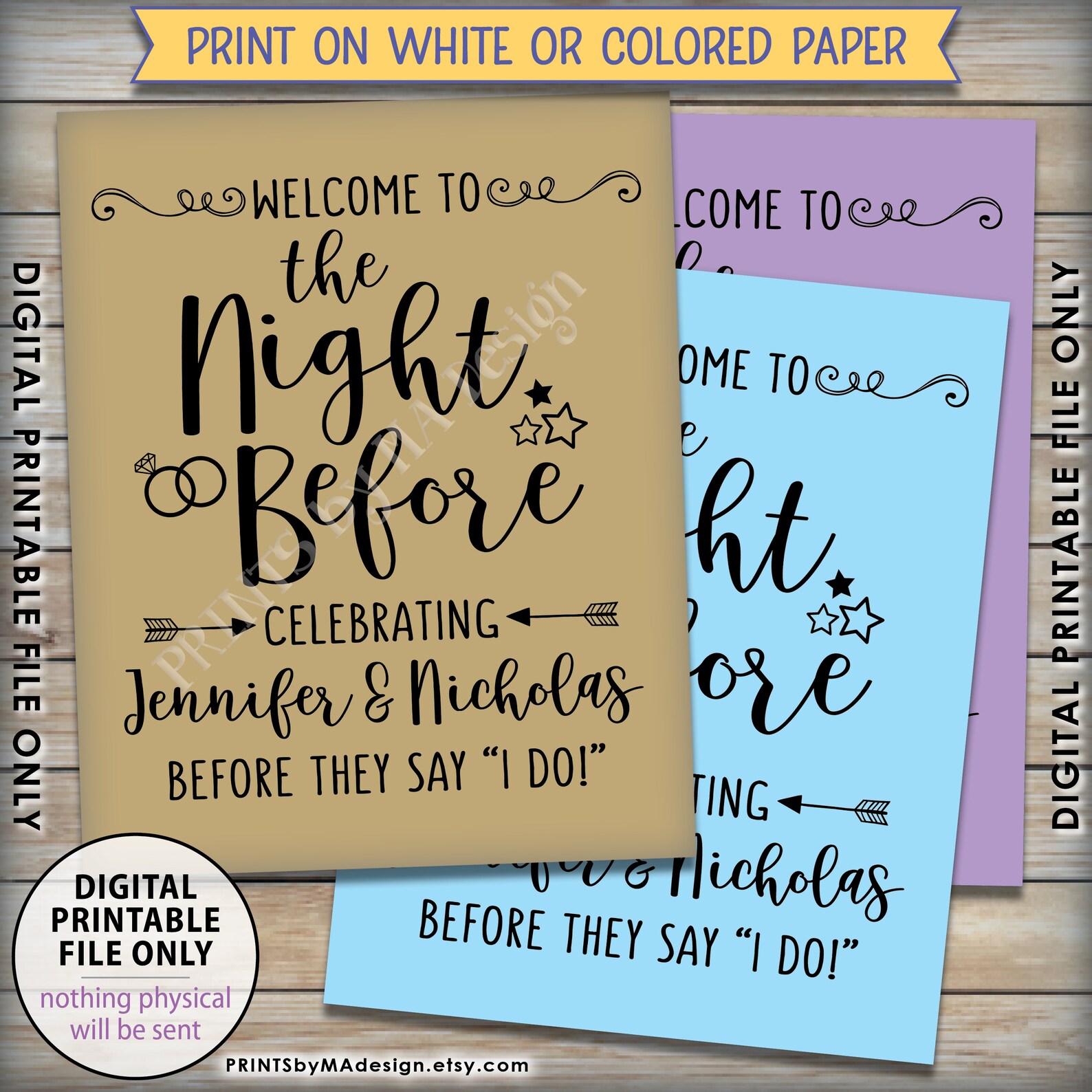 The Night Before Sign Welcome to the Night Before Sign | Etsy