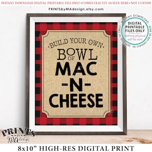 Mac-n-cheese Sign, Build Your Own Bowl of Macaroni and Cheese ...