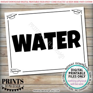 Beverage Station Signs, Graduation Party Drinks, Soda Juice Water Beer ...