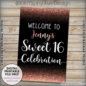 Sweet 16 Welcome Sign, Welcome to the Sweet 16 Celebration Welcome Sign ...