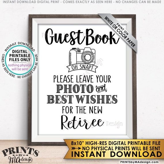 Signage For Retirement Book