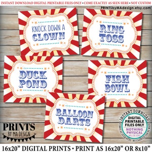 Carnival Games Bundle Pack, Knock Down a Clown, Ring Toss, Duck Pond ...