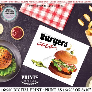 Burgers Sign, Barbeque Cook Out, School Sports Concession Stand ...