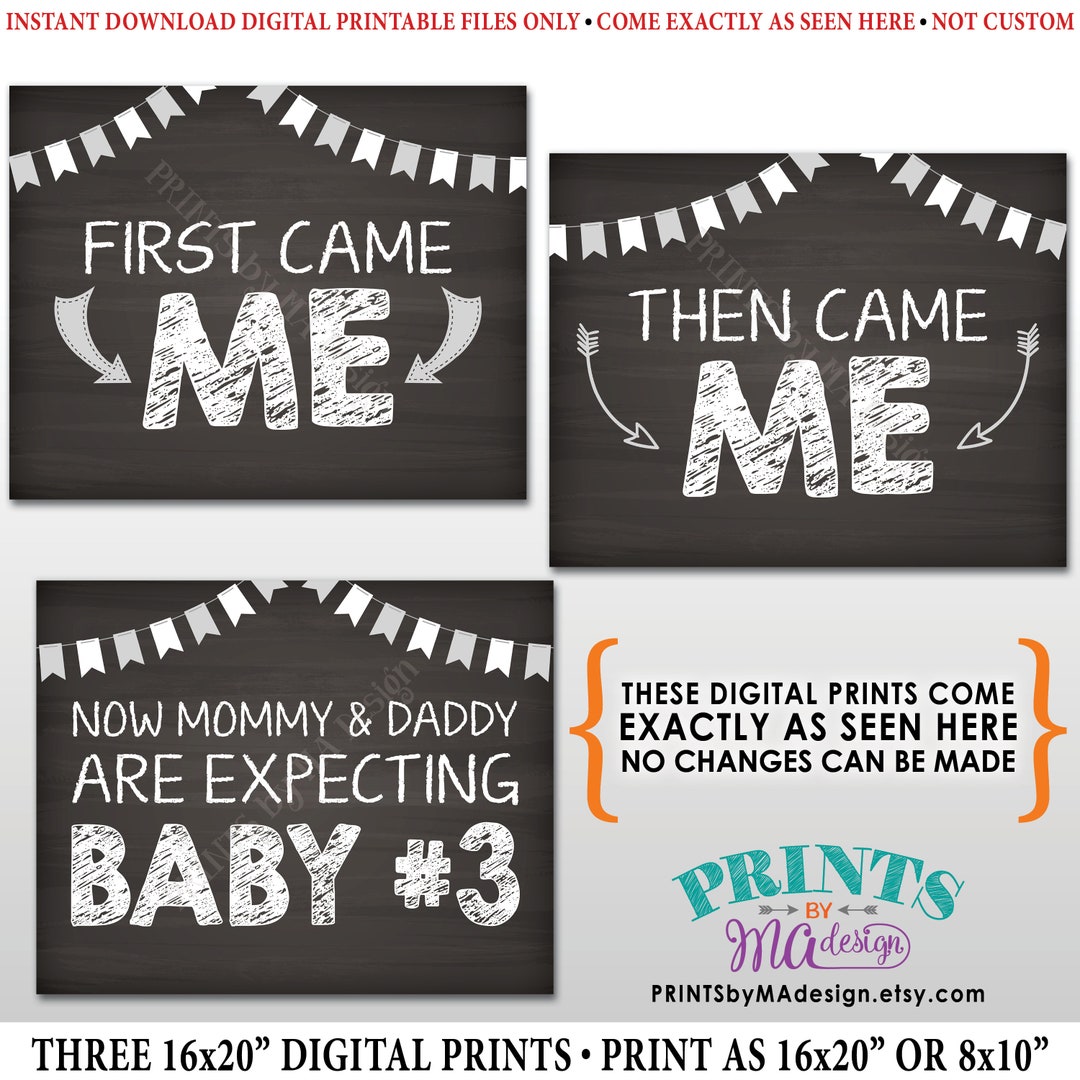 3rd Baby Pregnancy Announcement, First Came Me Then Came Me Now We're ...