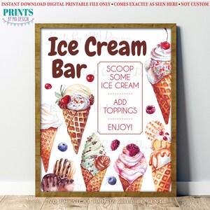 Ice Cream Bar Sign, Create Your Own Sweet Treat, Make Your Own Ice ...