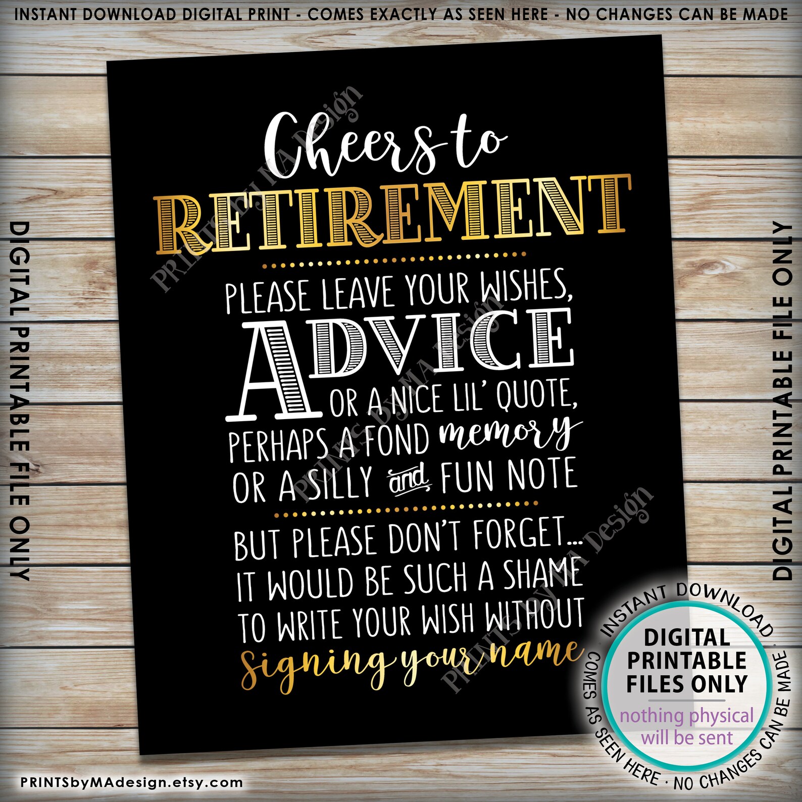 Cheers to Retirement Party Sign, Leave Your Wish or Advice or Memory ...