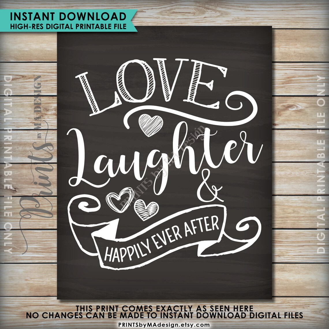 Love Laughter and Happily Ever After Sign Wedding Reception - Etsy