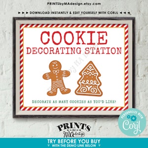 Custom Christmas Cookie Sign, Choose Your Text & Colors, Gingerbread ...