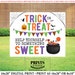 Trick or Treat Help Yourself to Something Sweet Treat Sign, Please Take ...