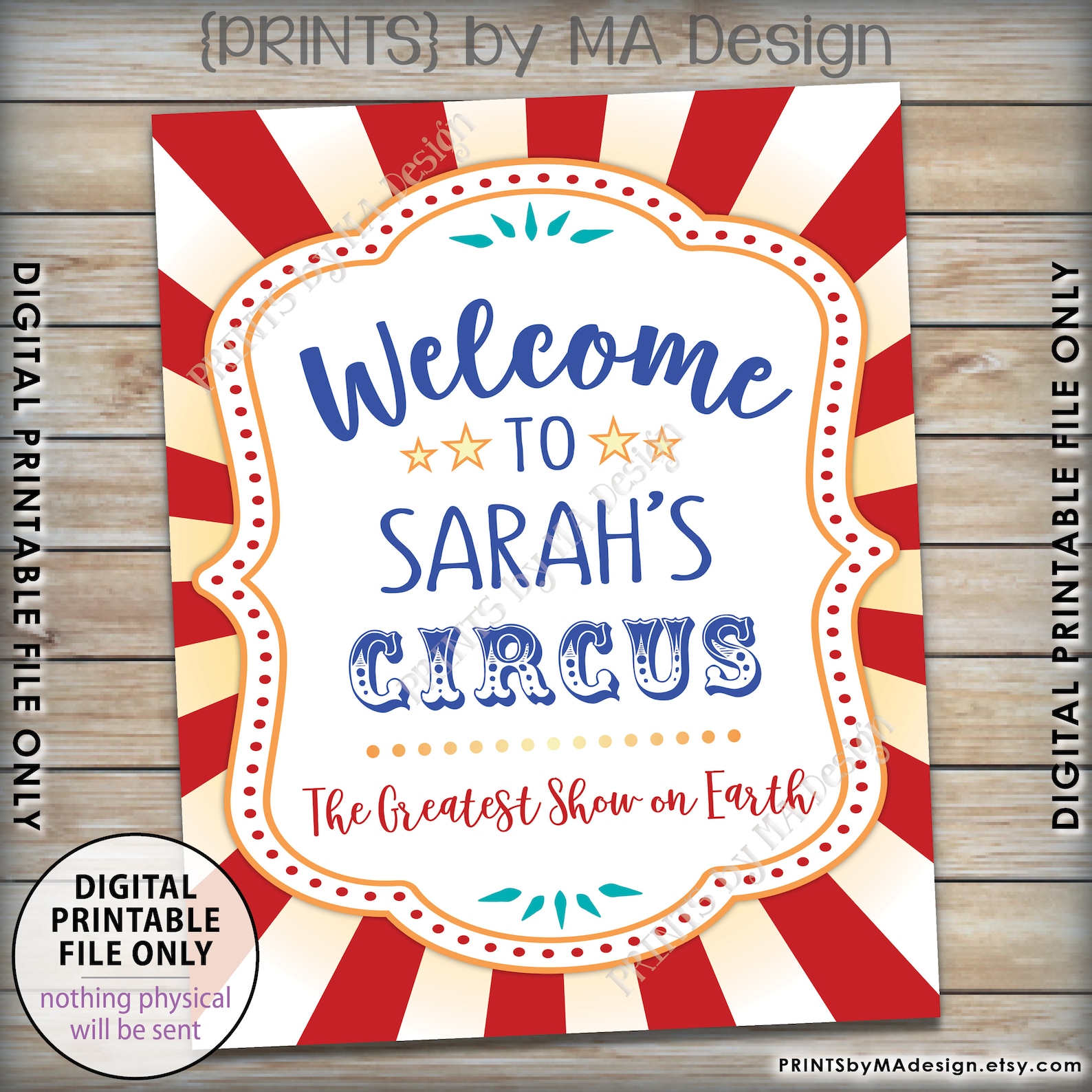 Circus Welcome Sign Welcome to the Circus Theme Party Sign - Etsy
