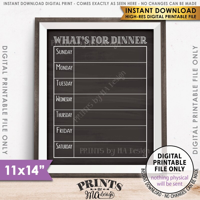 Whats for Dinner Print - Etsy