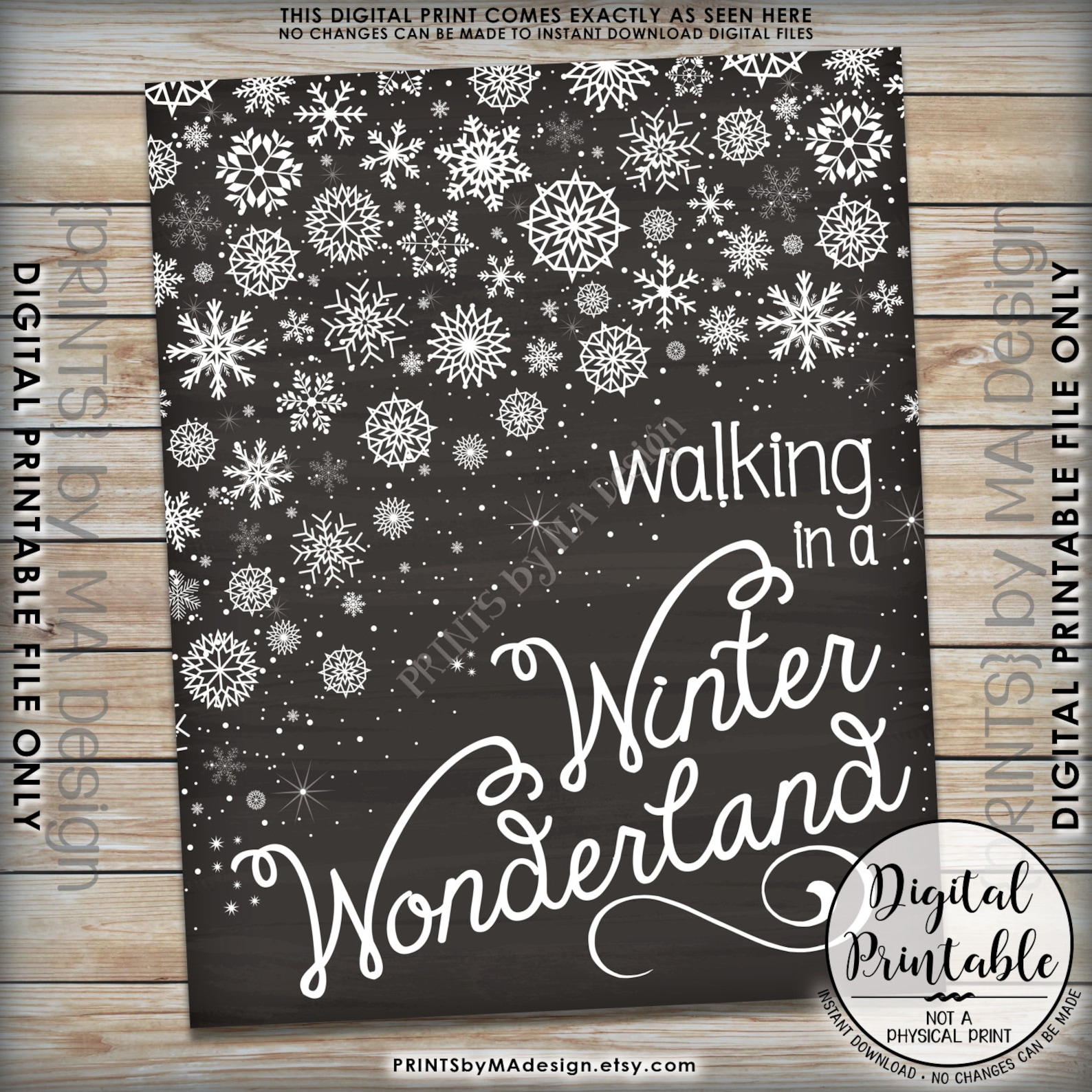 Walking in a Winter Wonderland Christmas Decoration Snowflakes - Etsy