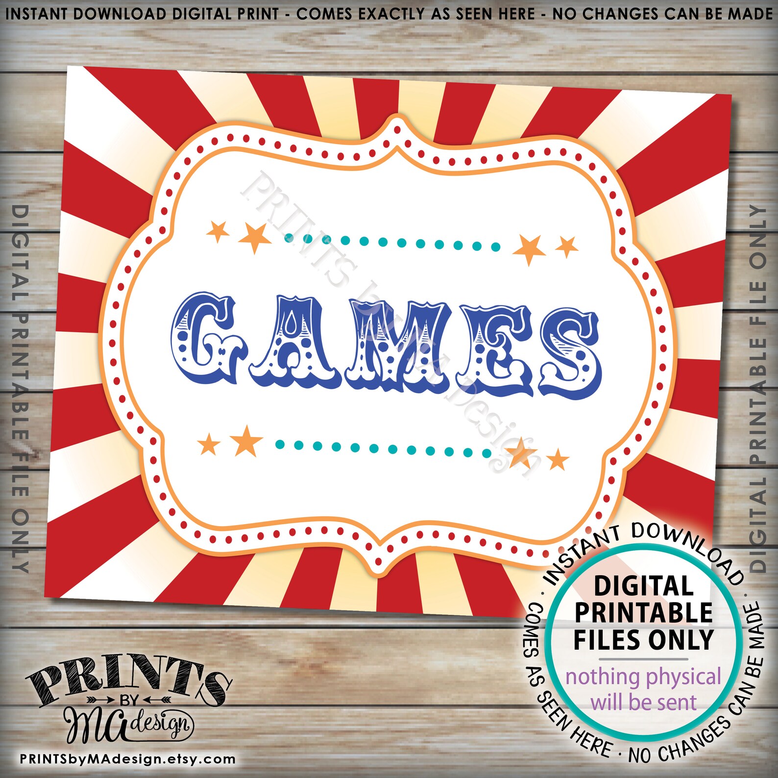 Carnival Signs Carnival Games Prizes Tickets Concessions | Etsy