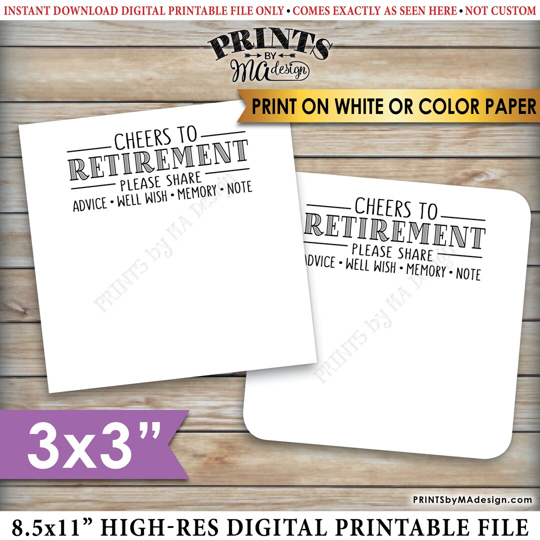 Retirement Wishes Cards, Cheers to Retirement, Memory, Advice, Well ...