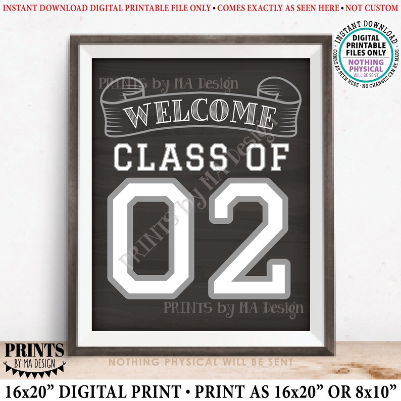 Class of 2002 Sign Welcome Class of '02 Reunion - Etsy