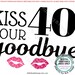 50th Birthday Sign Kiss Your 40s Goodbye Funny 50th Candy - Etsy