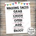 Walking Tacos Sign, Taco Bar, Taco Sign, Fiesta Cinco De Mayo Sweet ...