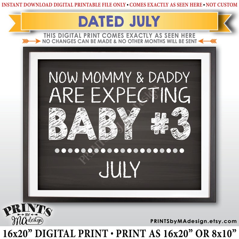 3rd Baby Pregnancy Announcement, First Came Me Then Came Me, Baby #3 ...