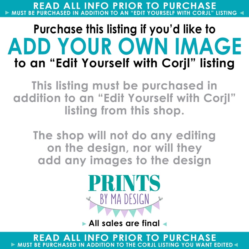 Add-on to Add Your Own Images to an edit Yourself With - Etsy